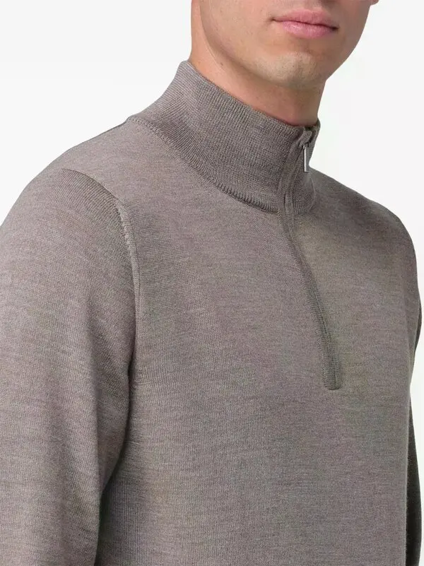 XC Half-zip Merino-wool Sweater - Brown