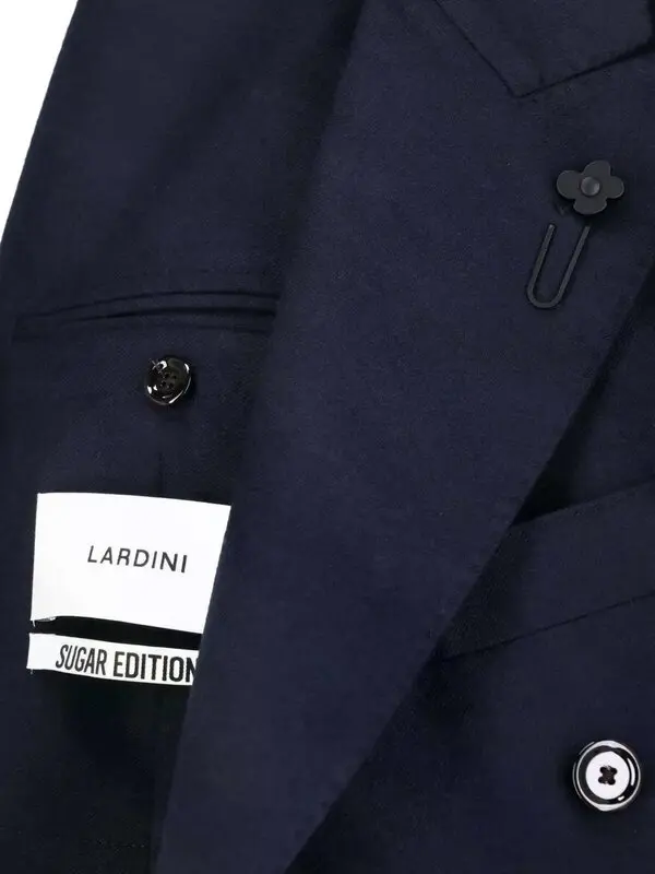 LARDINI Double-breasted Peak-lapel Suit Jacket