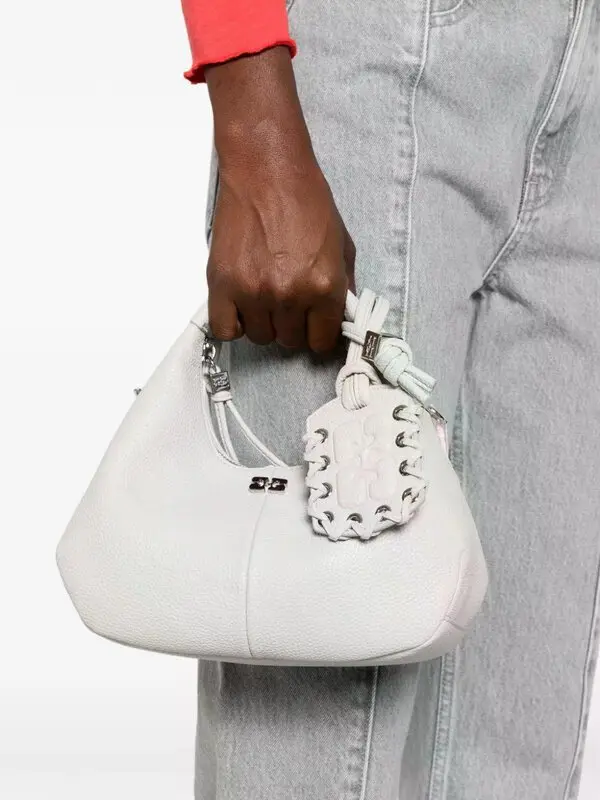 GANNI Mini Hobo Logo-plaque Tote Bag