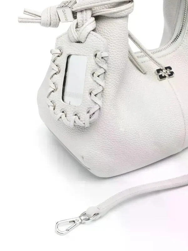 GANNI Mini Hobo Logo-plaque Tote Bag