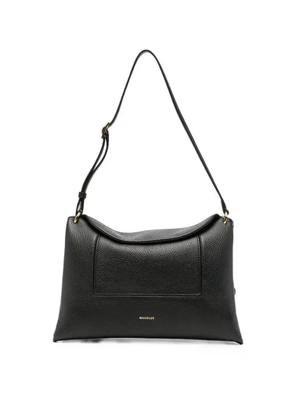 WANDLER Penelope Slouch Leather Tote Bag - Black