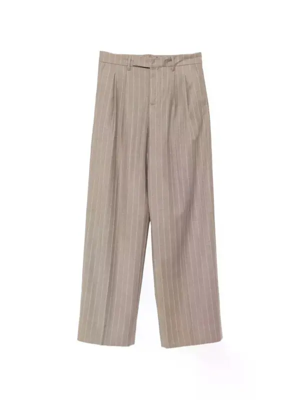 BRIGLIA 1949 Pinstripe-pattern Pleated Trousers