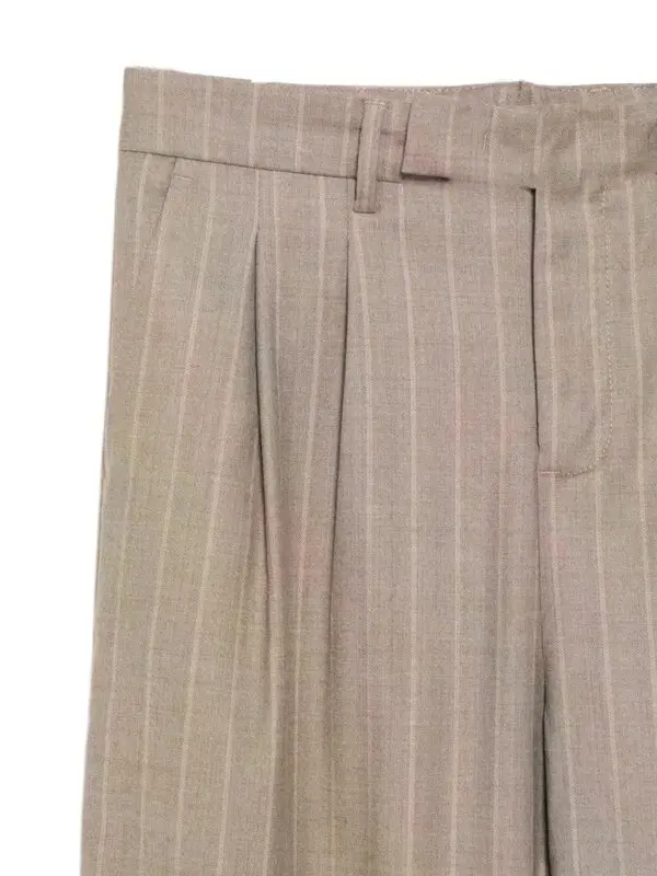 BRIGLIA 1949 Pinstripe-pattern Pleated Trousers