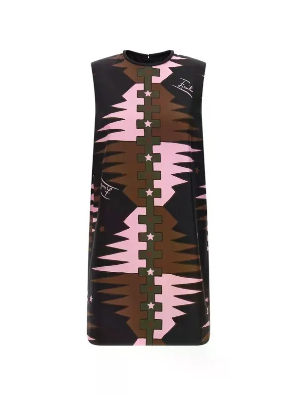 Emilio Pucci Valdimontone Print Silk Dress