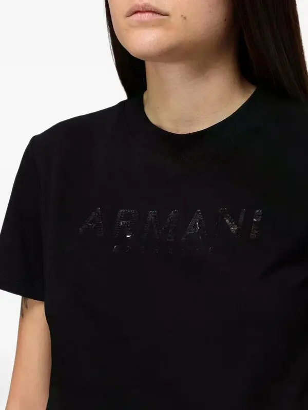 Emporio Armani Sequin-logo T-shirt