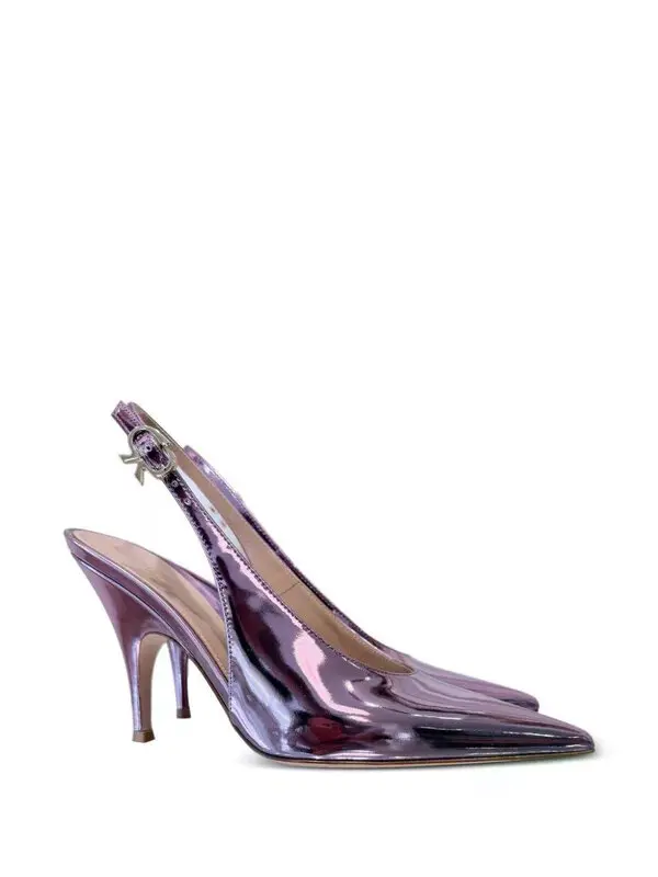 GIANVITO ROSSI Sofia Sling Metallic Pumps - Purple