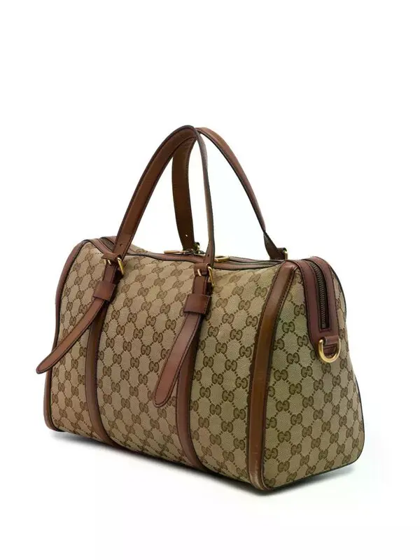 Gucci 2016-2026 Medium Gg Canvas Lady Web Boston Bag Satchel