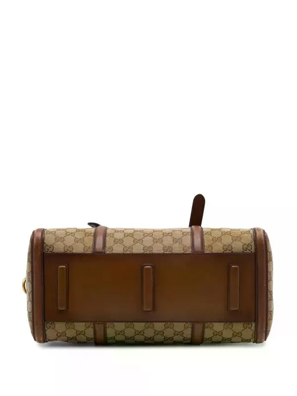 Gucci 2016-2026 Medium Gg Canvas Lady Web Boston Bag Satchel
