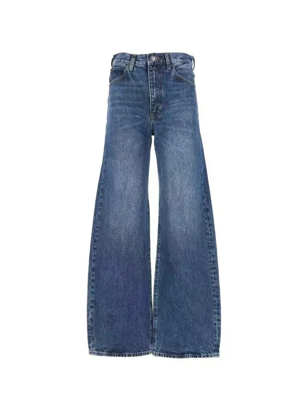 FRAME Bow Wide-leg Jeans - Blue