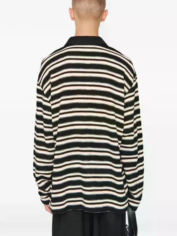 SONG FOR THE MUTE Striped Long-sleeve Polo