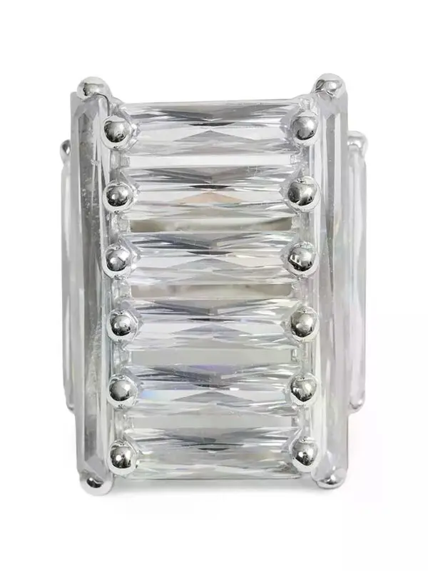 ALAN CROCETTI Maxi Crystallised Armour Ring - Silver