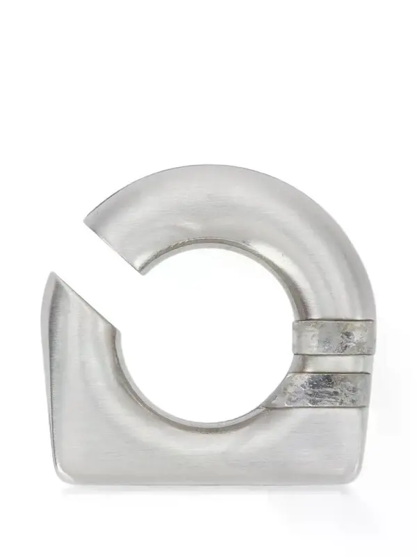Rick Owens Sculptural Crystal-embellished Ear Cuff - Silver