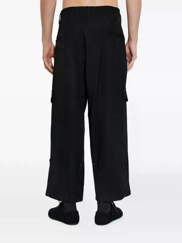 Yohji Yamamoto Button-detail Wool Cargo Pants