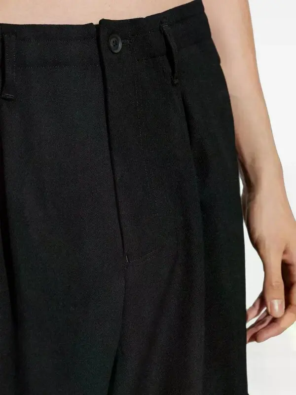 Yohji Yamamoto Button-detail Wool Cargo Pants