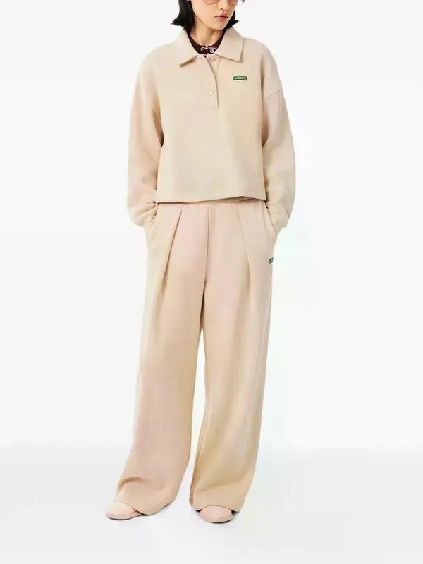Lacoste Pleated Ribbed-knit Track Pants