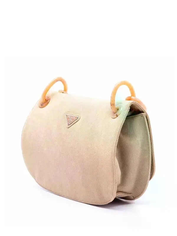 Prada 2000-2013 Canvas Resin Chain Shoulder Bag