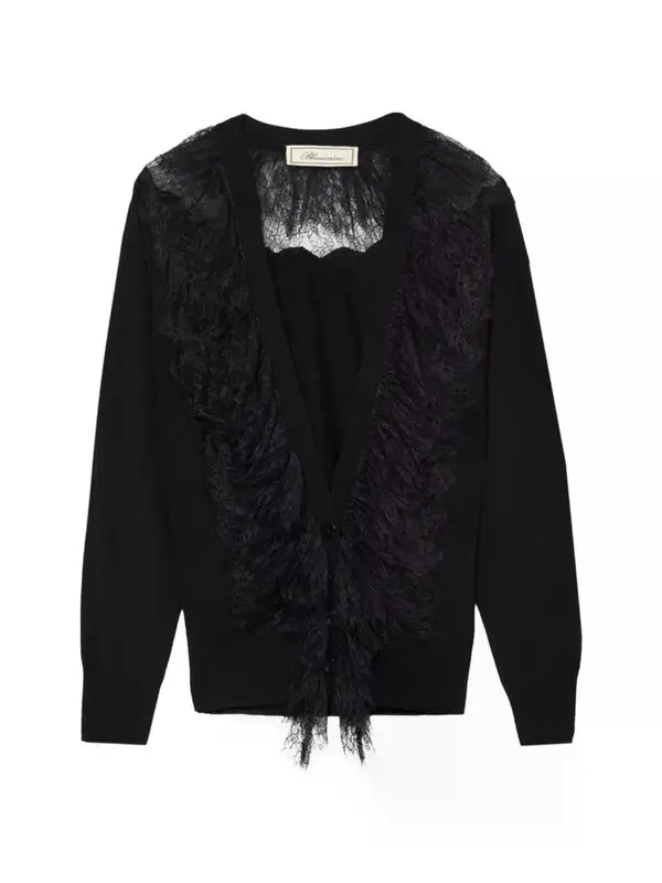 Blumarine Lace-trim Ruffled Cardigan