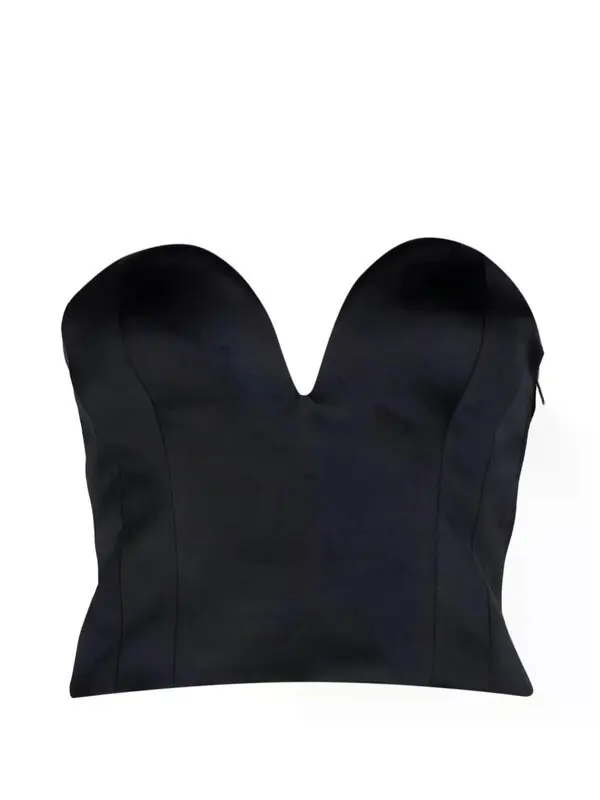 Ulla Johnson Ottavia Satin Bustier Top - Black
