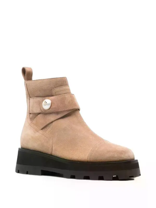 JIMMY CHOO Pearl-embellished Suede Ankle Boots