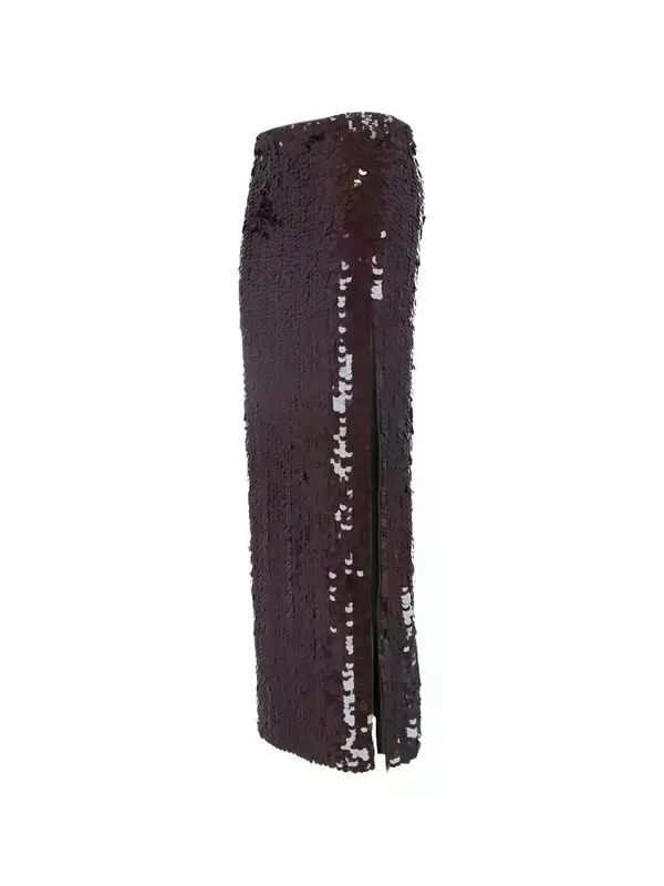 P.a.r.o.s.h Sequin-embellished Slit Maxi Skirt