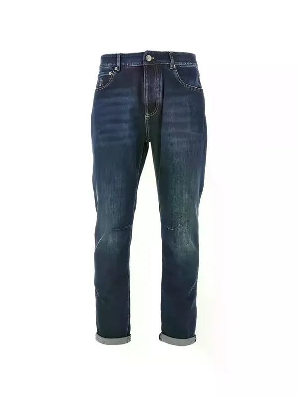 Brunello Cucinelli Belt-loop Faded Jeans