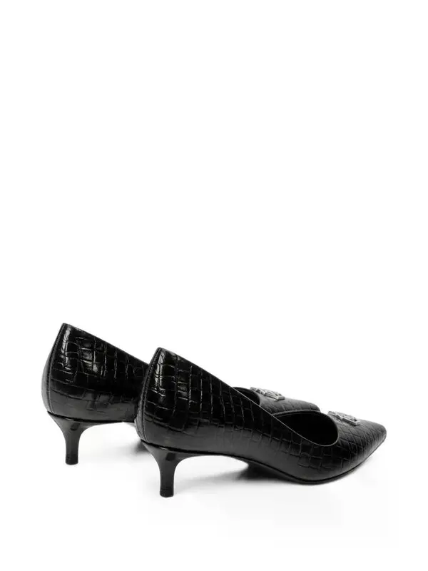 Philipp Plein Hexagon Croc-effect Pumps