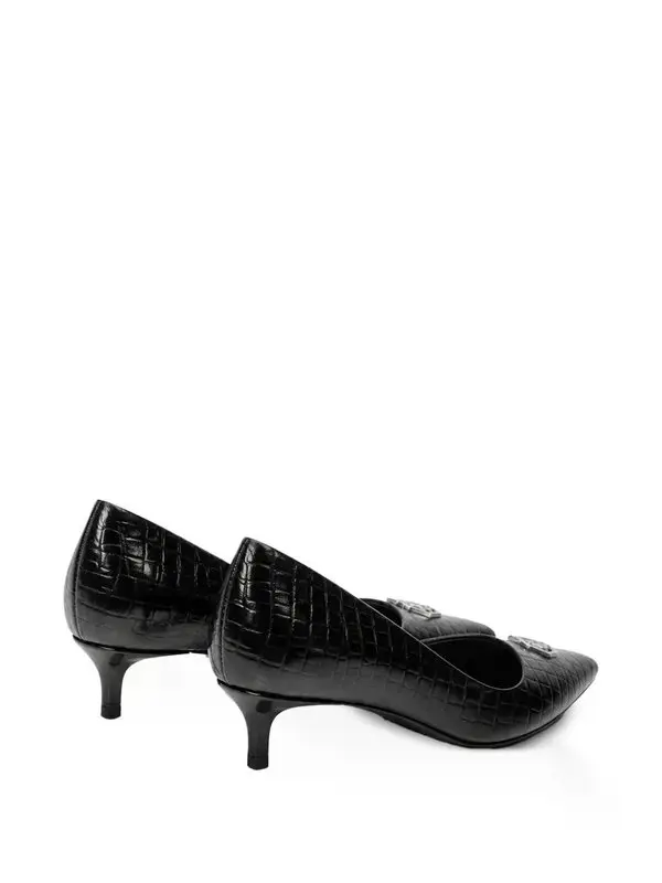 Philipp Plein Hexagon Croc-effect Pumps - Black