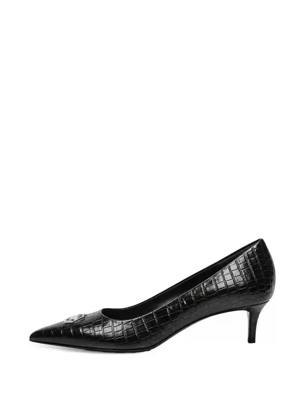 Philipp Plein Hexagon Croc-effect Pumps