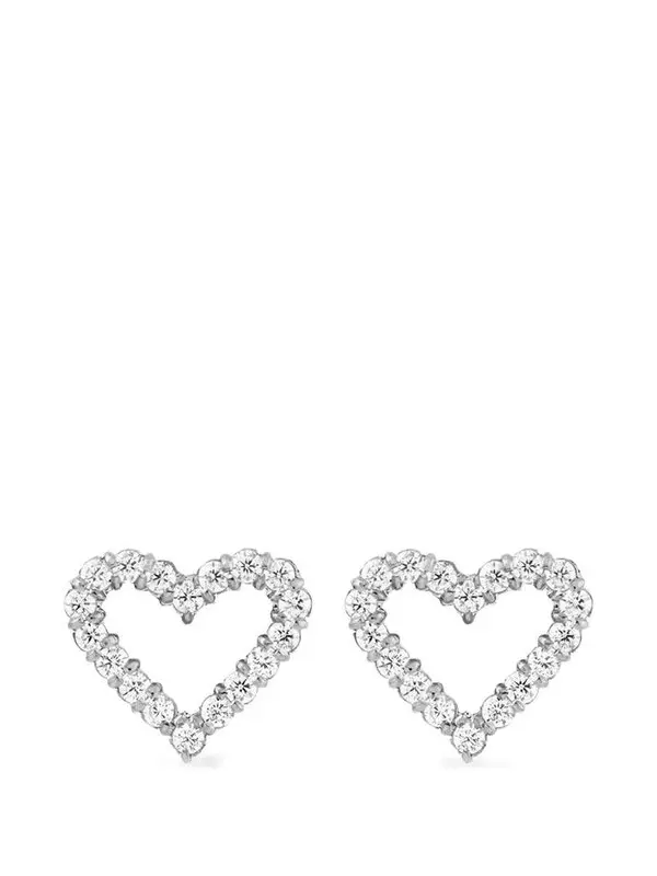 DANIEL WELLINGTON Crystal-embellished Heart Earrings - Silver