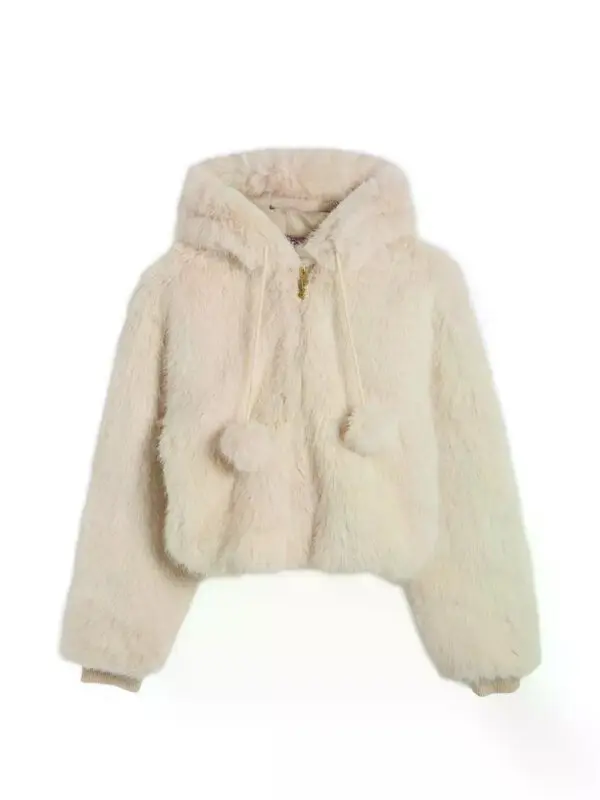 Juicy Couture Hooded Faux-fur Jacket - Neutrals