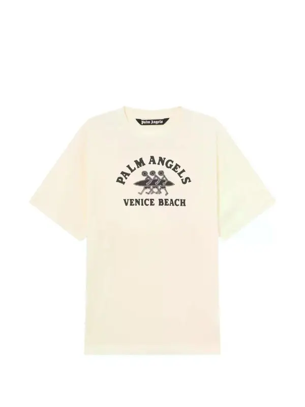 Palm Angels Surf Venice Beach T-shirt - Neutrals