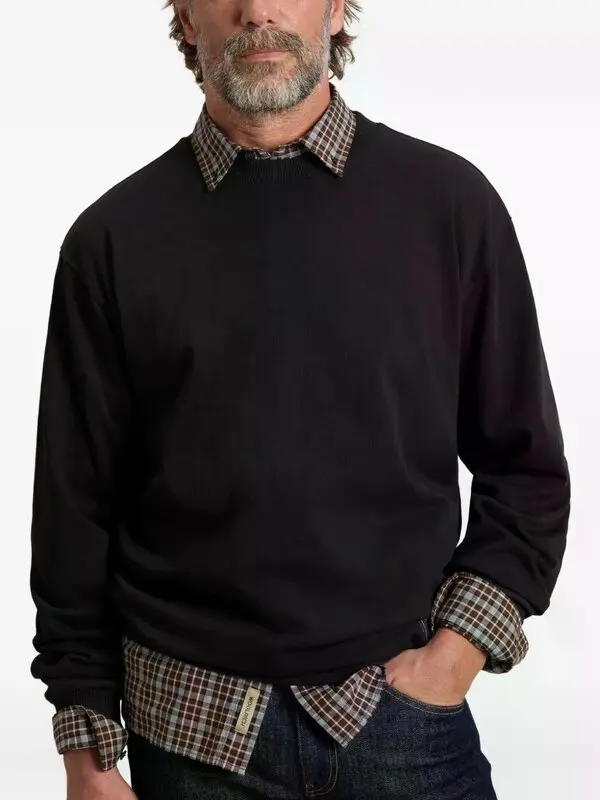 Woolrich Logo-patch Crew-neck Sweatshirt - Black