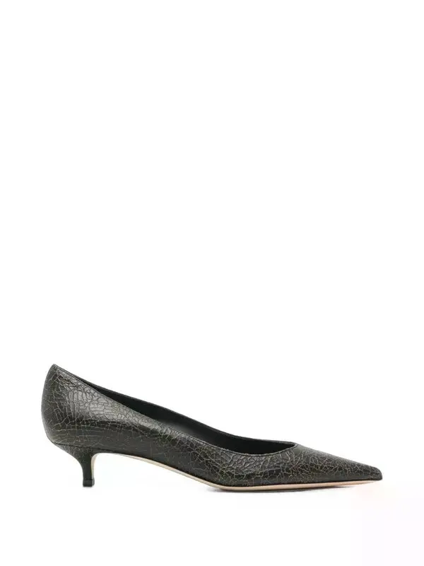 JIMMY CHOO Amelia Crackle-effect Pumps - Black
