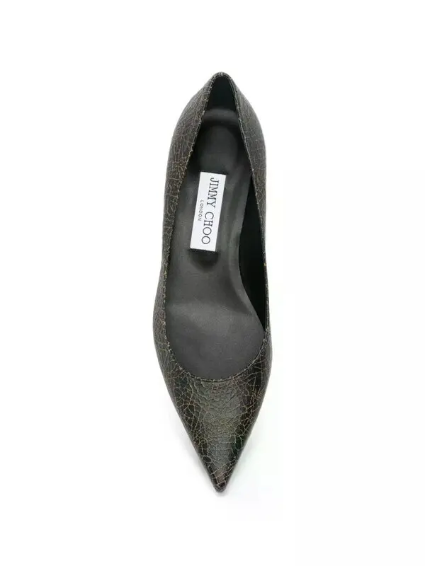 JIMMY CHOO Amelia Crackle-effect Pumps