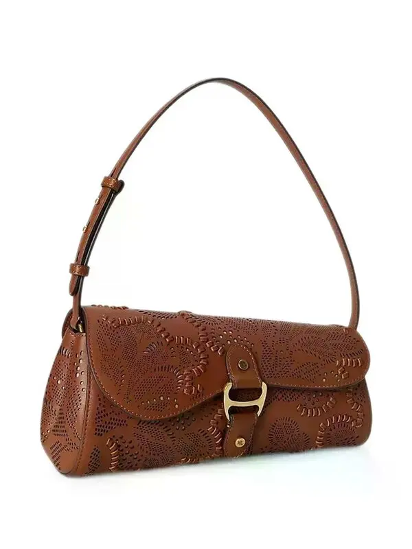 Ralph Lauren Tasha East-west Perforated Leather Shoulder Bag
