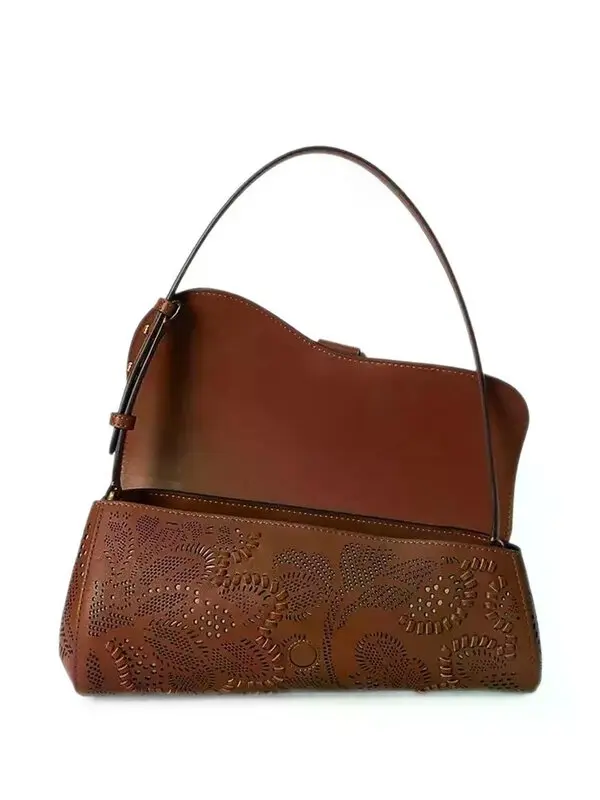 Ralph Lauren Tasha East-west Perforated Leather Shoulder Bag