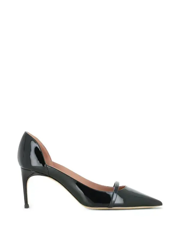MALONE SOULIERS 90mm Crawford Pointed-toe Patent-finish Pumps - Black