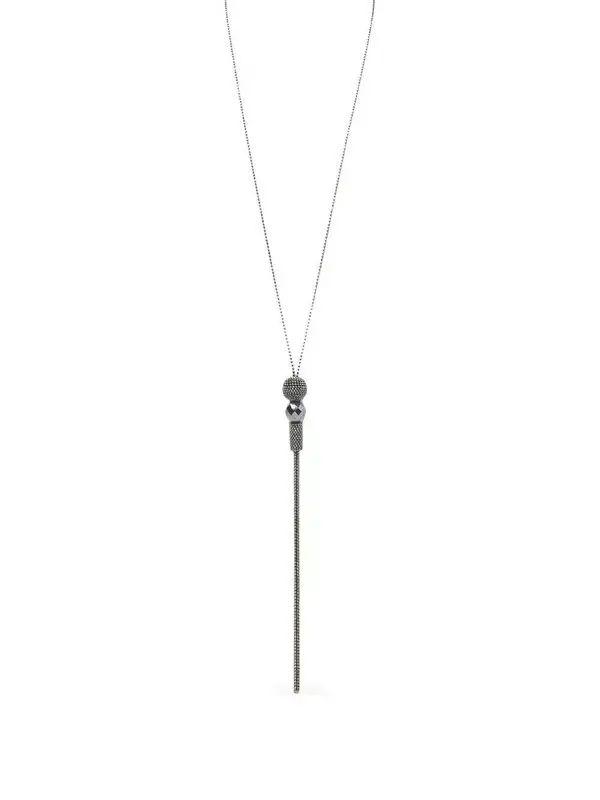 Peserico Hematite Tassel Necklace - Silver