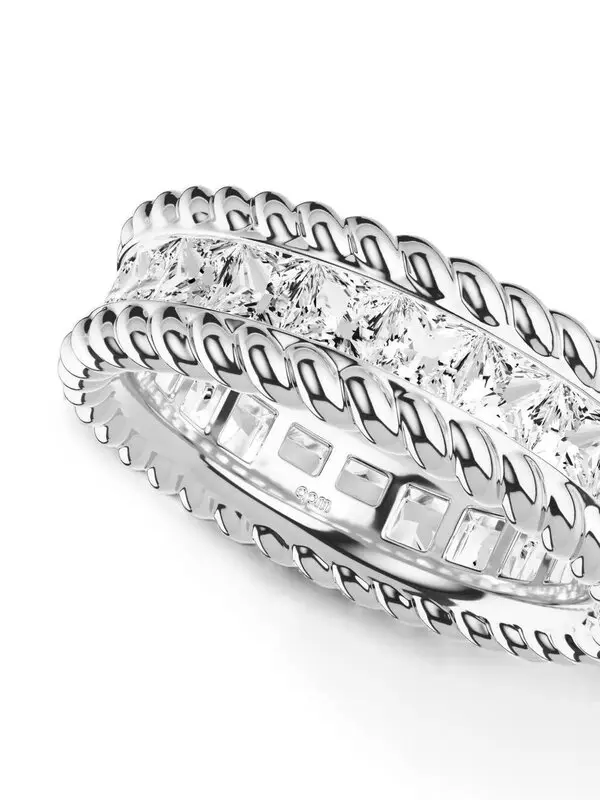 APM MONACO Cordage Crystal-embellished Ring