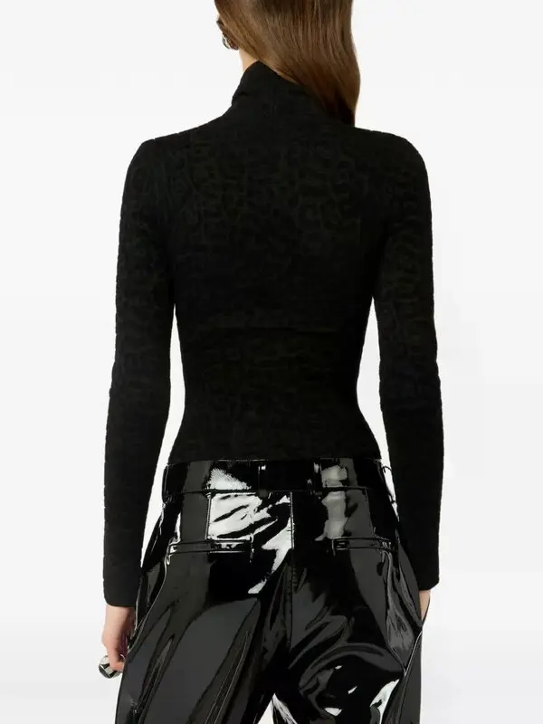 Roberto Cavalli Leopard-jacquard T-shirt