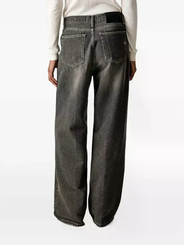 VICOLO Faded Wide-leg Jeans