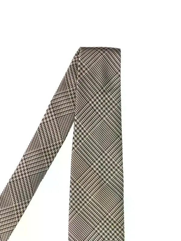 TOM FORD Prince Of Wales Check Tie - Neutrals