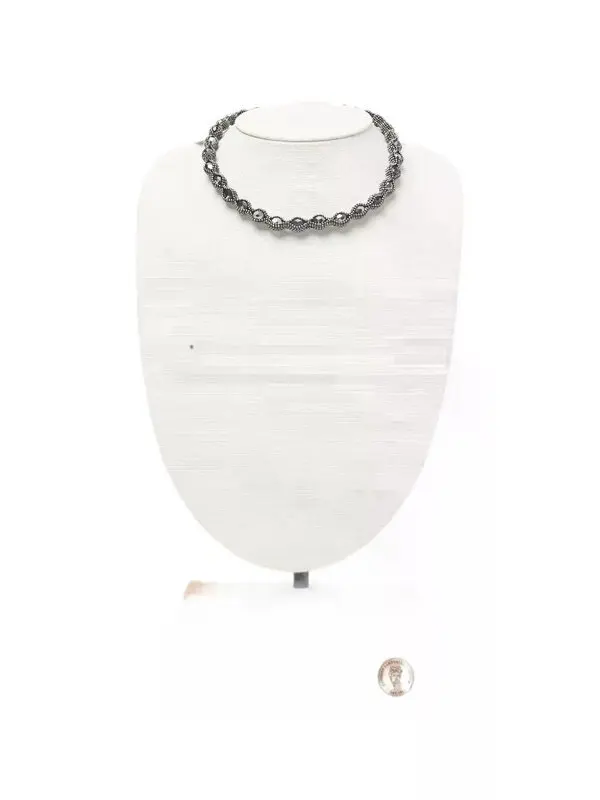 Peserico Crystal Beaded Necklace - Silver