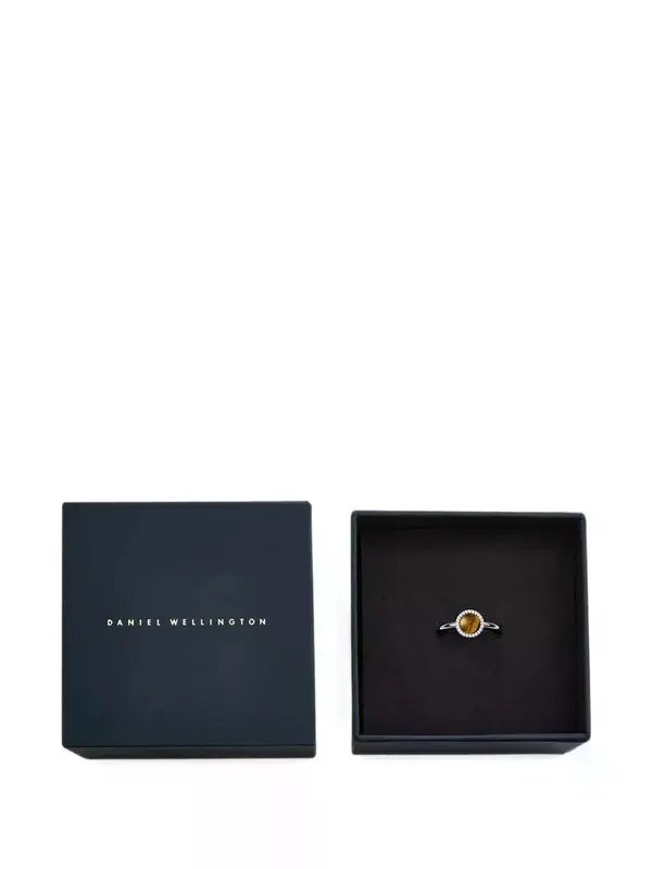 DANIEL WELLINGTON Audrey Tiger's Eye Crystal-embellished Ring - Silver