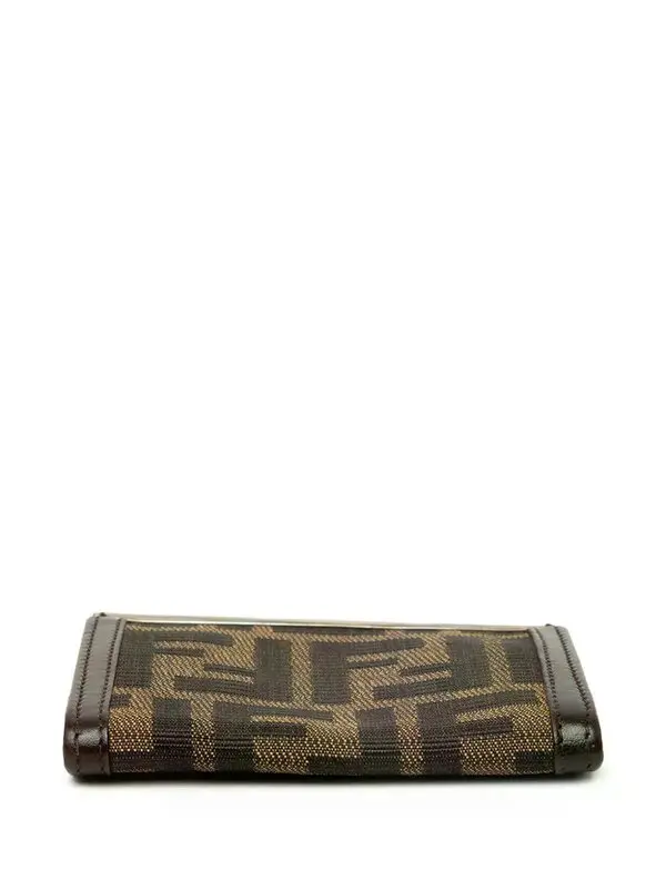 Fendi 2000-2010 Zucca Canvas Kiss Lock Wallet Small Wallets
