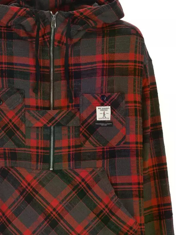 ROY ROGER'S X Engineered Garments Plaid-check Hooded Jacket