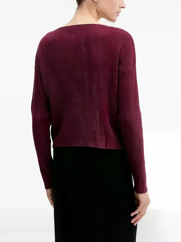Sisley Boat-neck Ribbed-knit Sweater