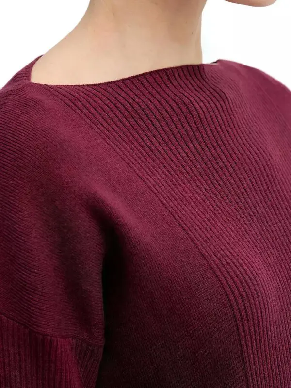 Sisley Boat-neck Ribbed-knit Sweater