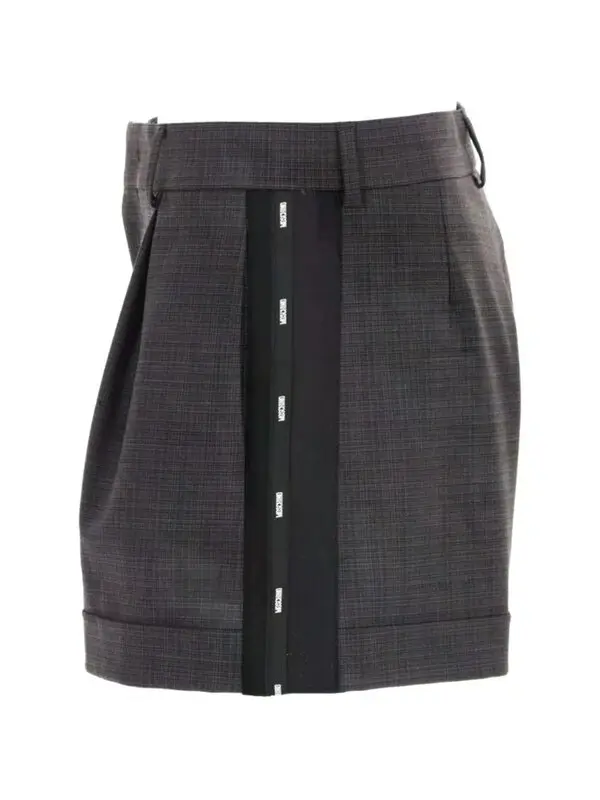 Moschino Pleated Logo-tape Shorts