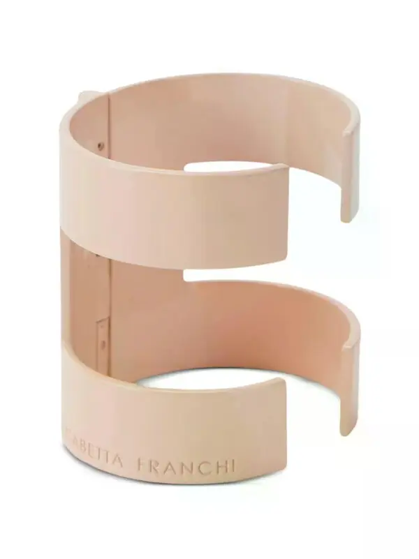 Elisabetta Franchi Rigid Bracelet With Logo - Neutrals